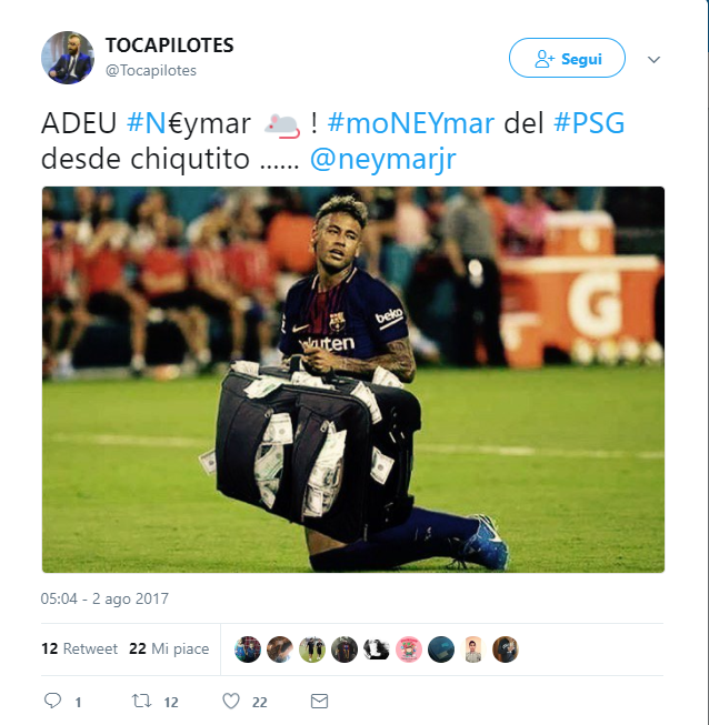 Lascia il Barça per il Psg: sui social è "Moneymar" | Foto - Sportmediaset