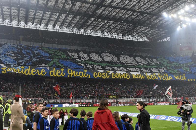 Derby di Milano, le coreografie di Milan e Inter | Foto - Sportmediaset